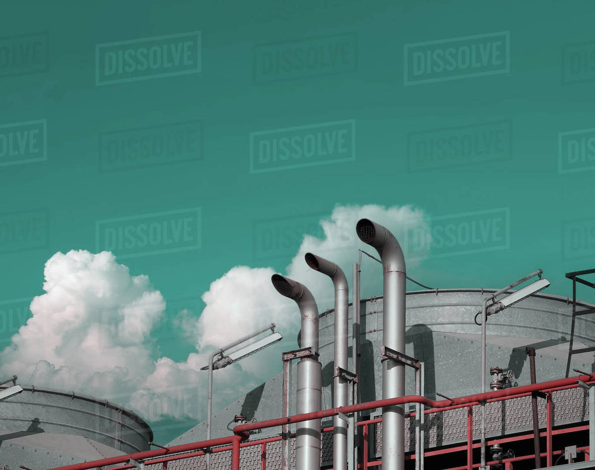 Petroleum Oil refinery barrel tank. petrochemical plant. factory ...