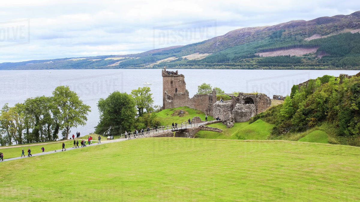 Beautiful ruined castle located on Loch Ness, between Fort William and ...