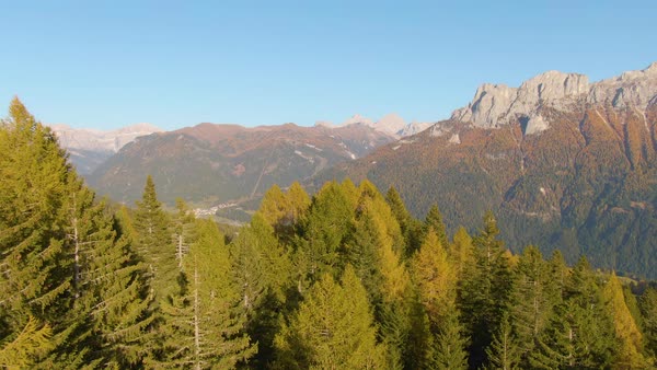 AERIAL: Flying over colorful deciduous forests reveals a picturesque ...