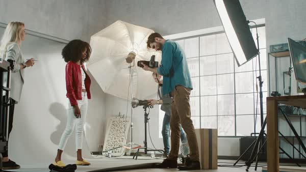 Beautiful black model posing for stylish fashion magazine photo shoot ...