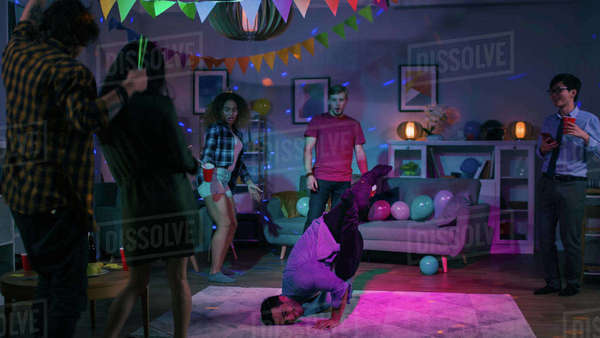 A group of students dance at a college party. - Royalty-free Stock ...