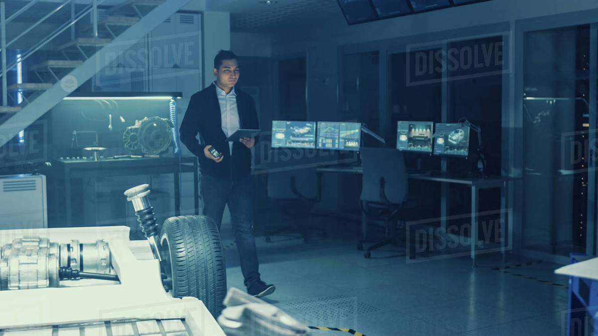 Development Laboratory Room with Professional Automotive Design ...