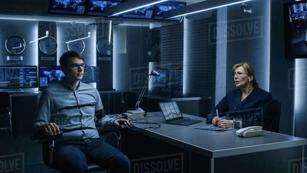 Female Special Agent Conducts Lie Detector Test on a Young Suspect ...