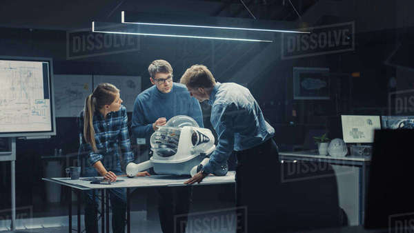 Late at Night in Robotics Engineering Facility Three Technical ...