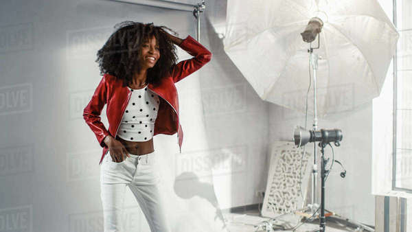 Behind the Scenes on Photo Shoot: Beautiful Black Model Poses for a ...