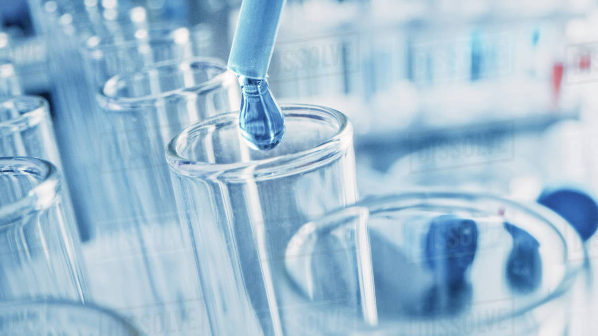 Scientific Laboratory: Pipette Dropping Liquid into Test Tubes, Medical ...