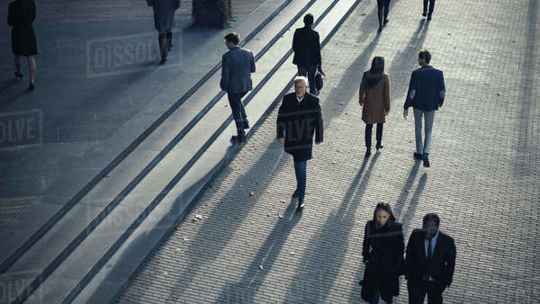 Office Managers and Business People Commute to Work in the Morning or ...