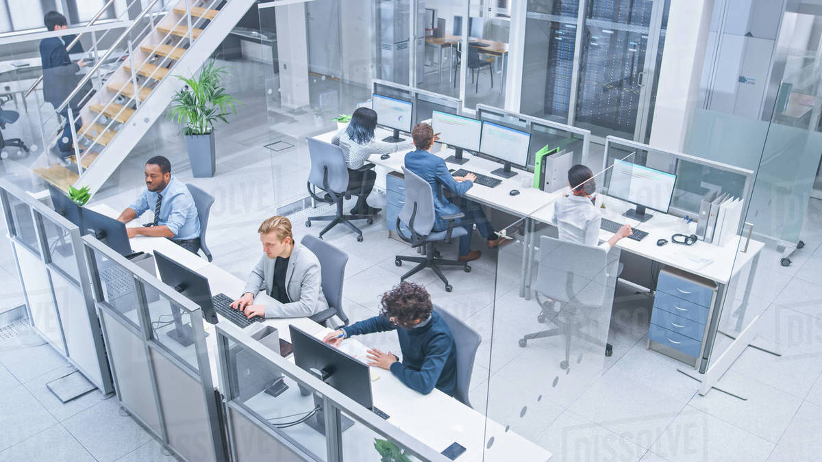 Diverse Multinational Team of Business Managers and Specialists Work on ...