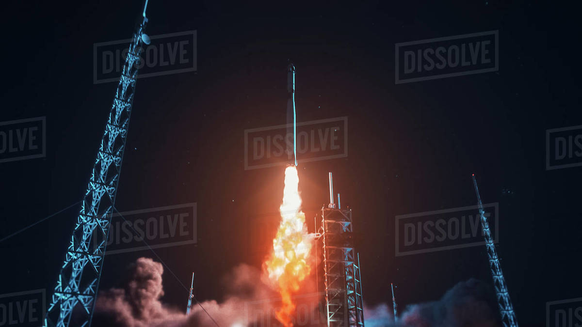 Launch Pad Complex: Successful Rocket Launching with Crew on a Space ...