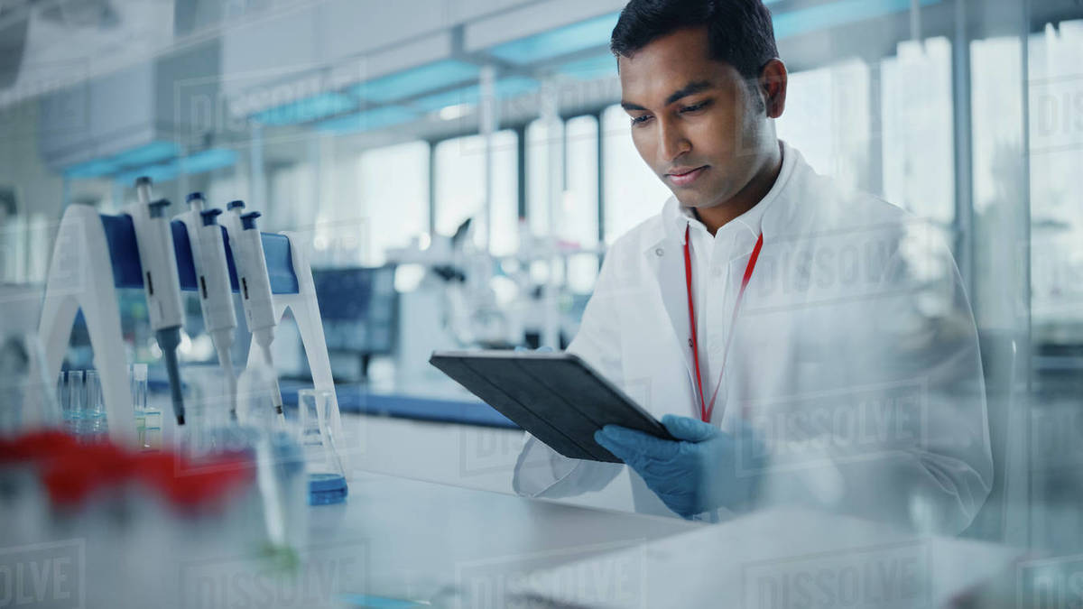 Medical Research Laboratory: Portrait of a Handsome Male Scientist ...