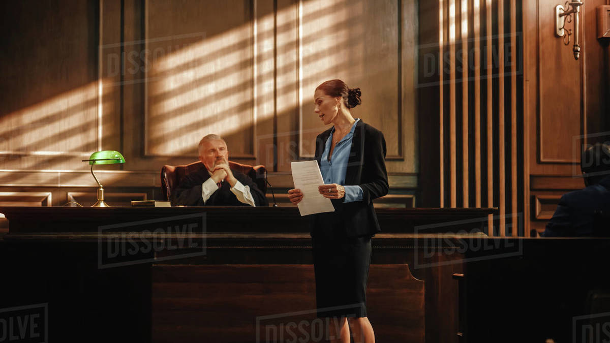 Female Public Defender Presenting the Case - Royalty-free Stock Photo ...