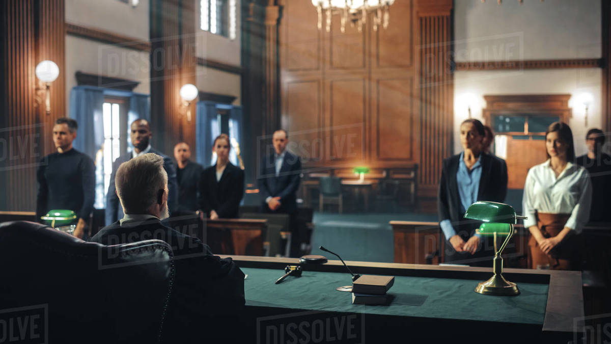 Male Judge Ruling Out a Decision in a Civil Family Case - Stock Photo ...