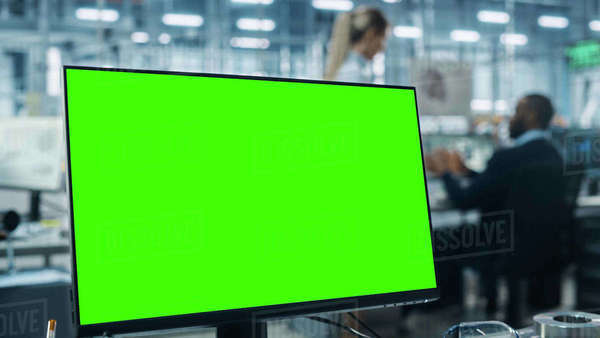 On the Desk Green Screen Chroma Key Computer - Royalty-free Stock Photo ...