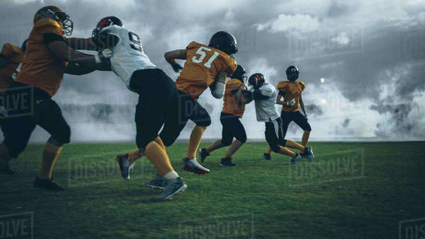 American Football Field Two Teams Play - Royalty-free Stock Photo ...