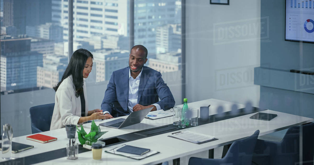 Business Meeting of CEO Woman and Male Executive Director Talk ...