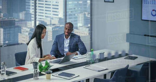 Business Meeting of CEO Woman and Male Executive Director Talk ...