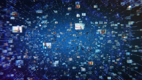 VFX Animated Background with Virtual Social Media Reality ...