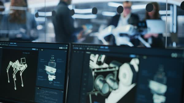 Close Up of a Computer Monitor Display with 3D CAD Software with High ...