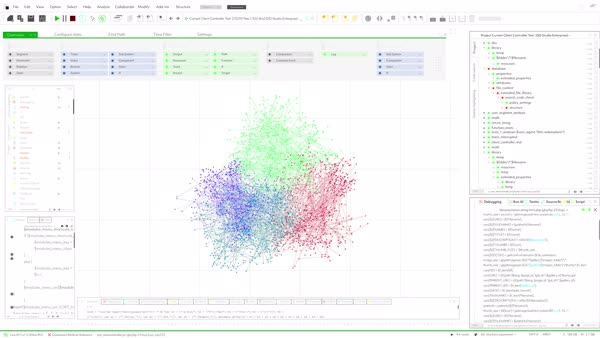 Visualization of Neural Network Software on White Background Working on ...