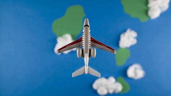 Stop Motion Model airplane flying through clouds/ studio shot - HD ...
