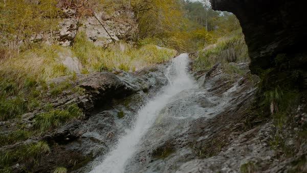 Pure Fresh Water Stream In Mountains Clean Water River Flowing - Stock ...