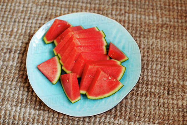 Watermelon on plate - Royalty-free Stock Photo | Dissolve