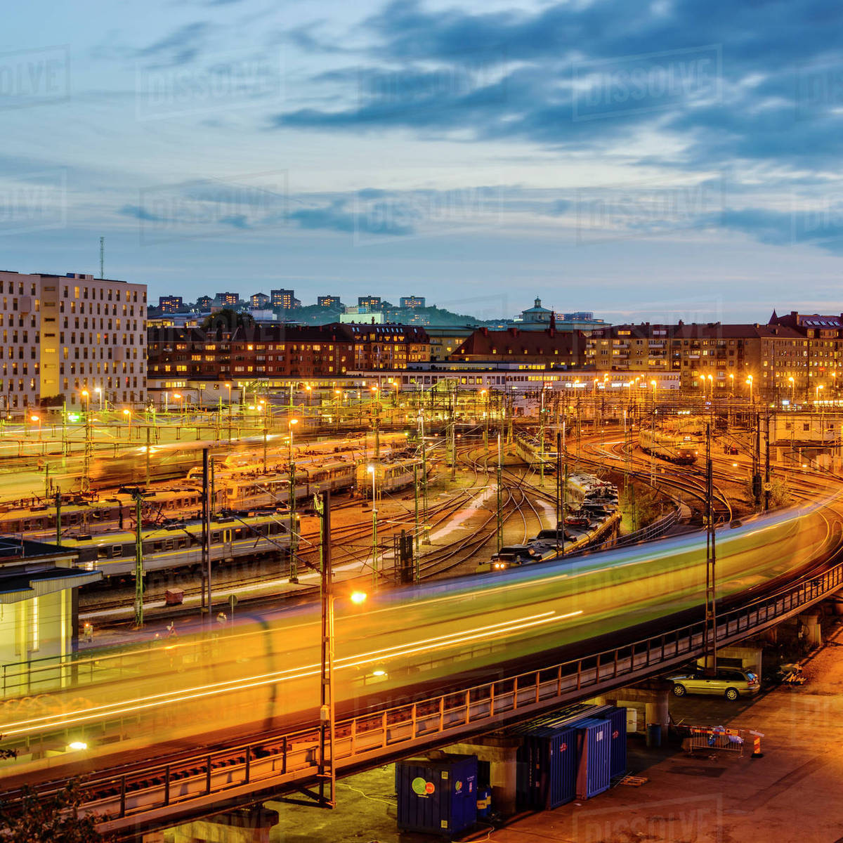 City at dusk - Stock Photo - Dissolve
