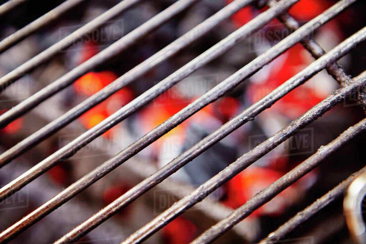 Close-up of barbecue grill - Stock Photo - Dissolve
