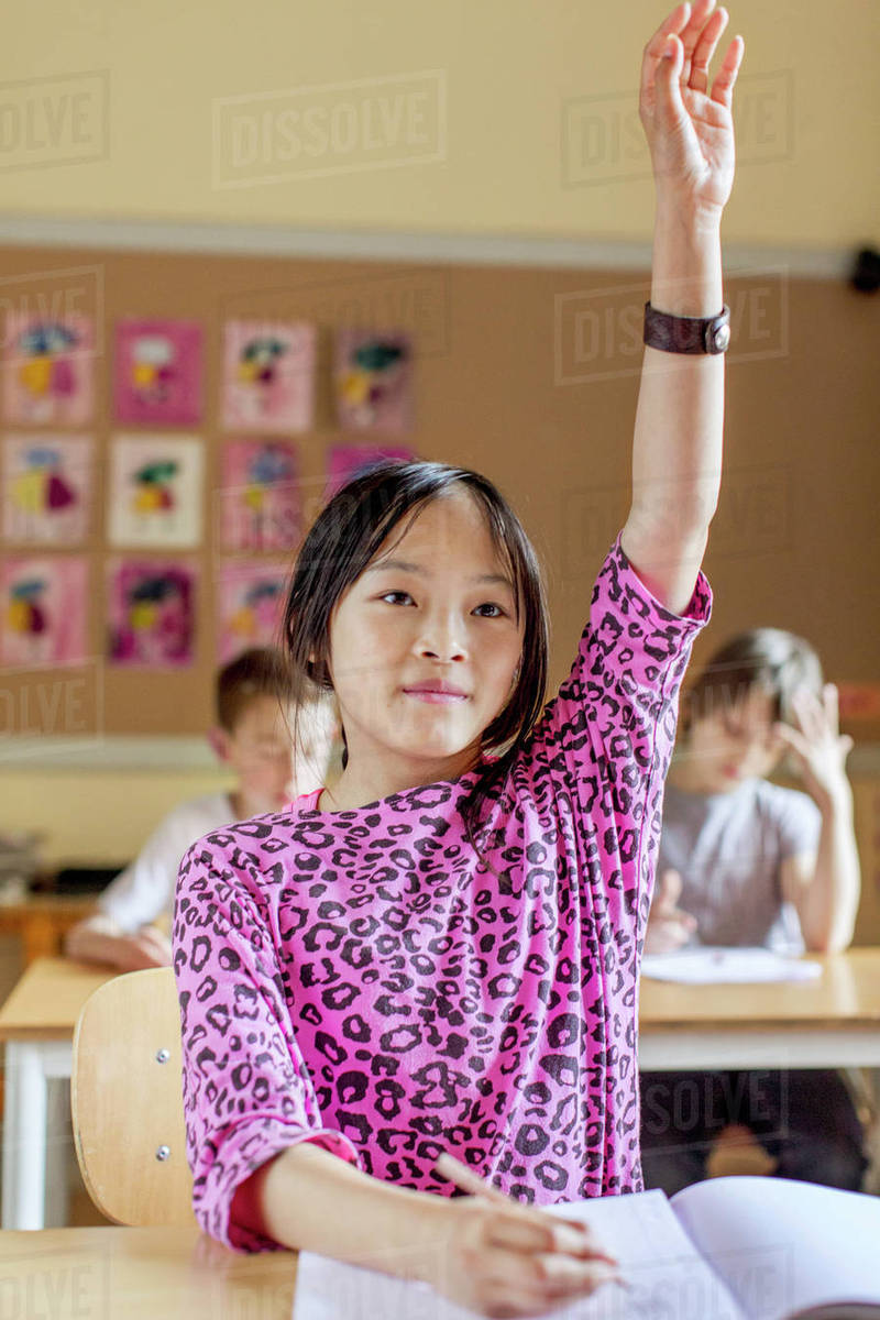 Girl in class - Royalty-free Stock Photo | Dissolve