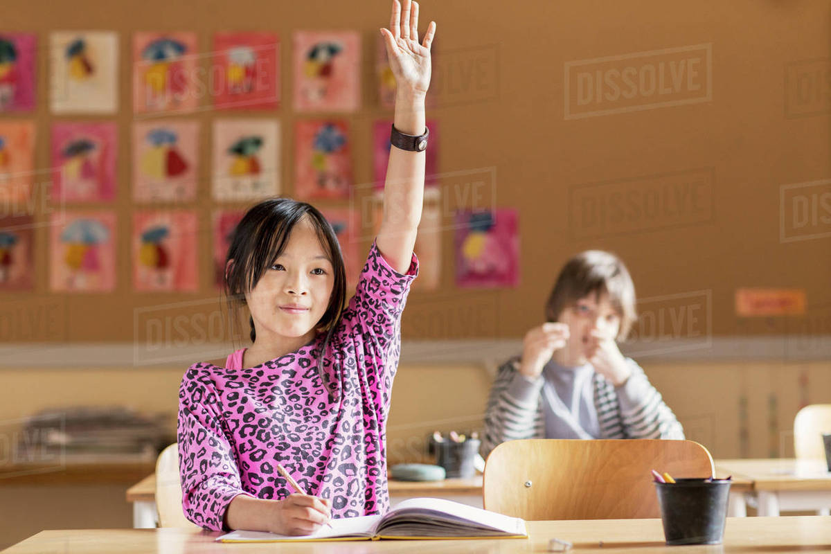 Girl in class - Royalty-free Stock Photo | Dissolve