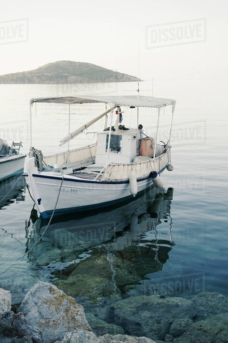 Moored boat - Royalty-free Stock Photo | Dissolve