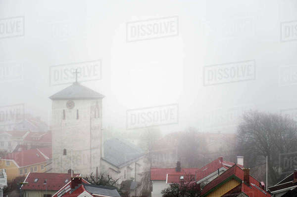 Buildings in fog - Royalty-free Stock Photo | Dissolve
