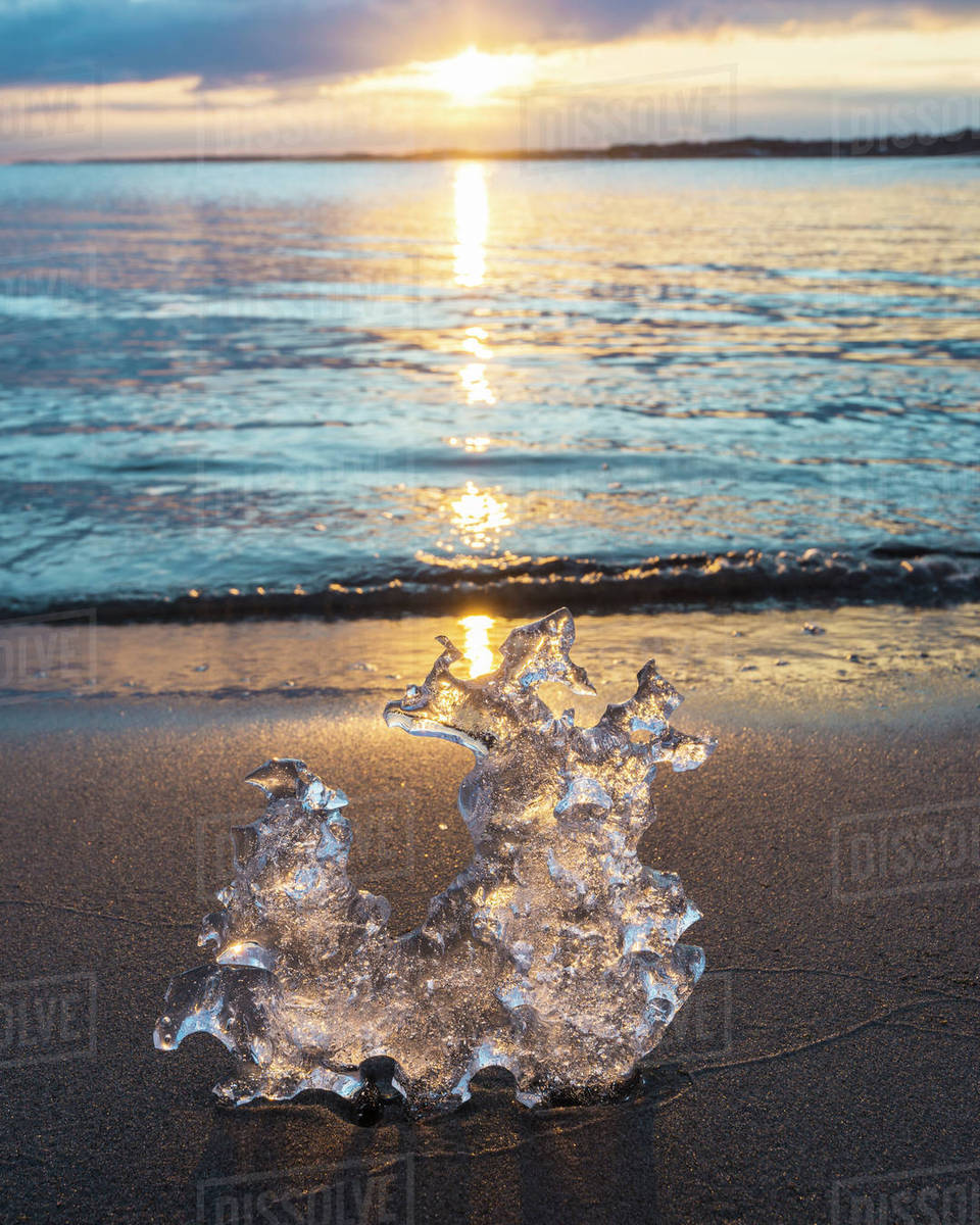 Ice on beach - Royalty-free Stock Photo | Dissolve