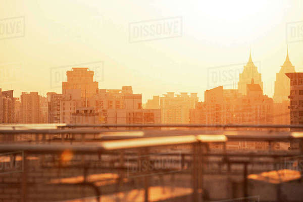 Cityscape at sunset - Royalty-free Stock Photo | Dissolve