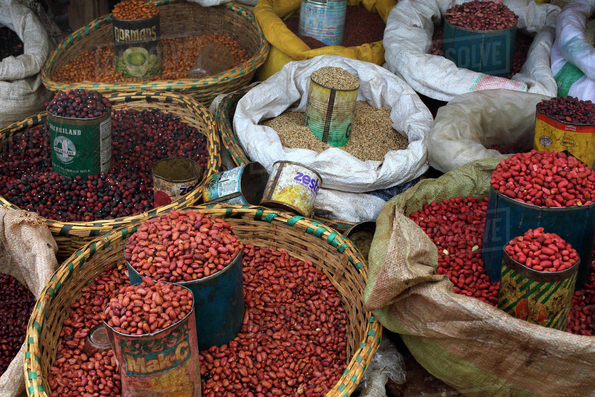 Various beans on market - Royalty-free Stock Photo | Dissolve