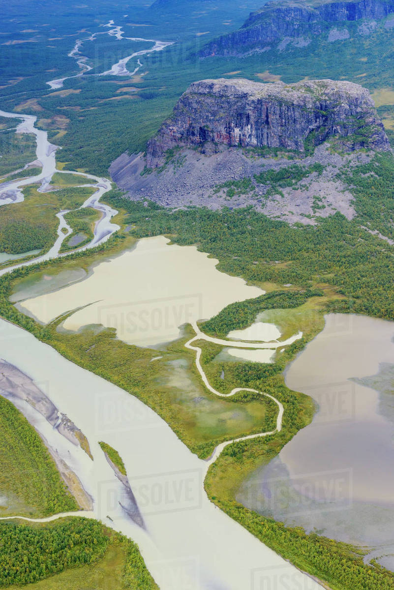 Aerial view of river - Royalty-free Stock Photo | Dissolve