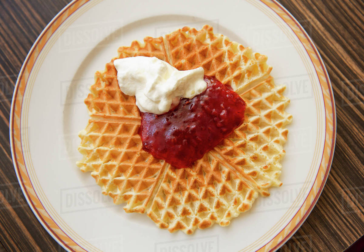 Waffles on plate - Royalty-free Stock Photo | Dissolve