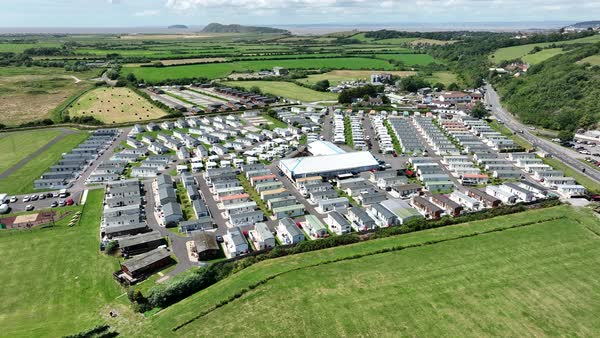Static Caravan Park in the UK Seen From The Air - 4K Royalty-free Stock ...