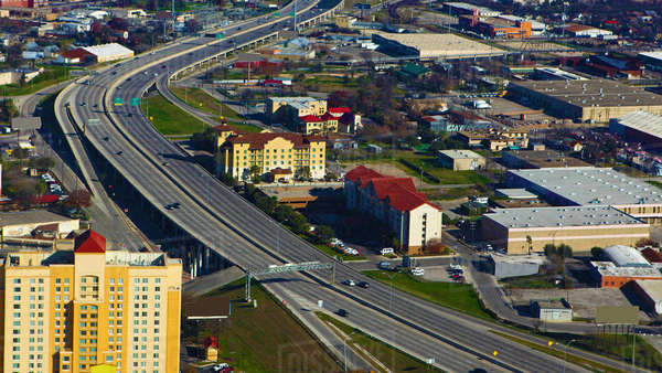 Aerial of San Antonio, Texas expressway - Royalty-free Stock Photo ...