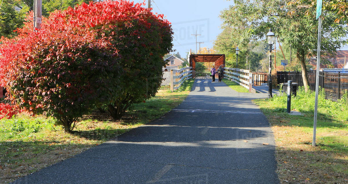 A Pedestrian passageway in Northampton, Massachusetts - Royalty-free ...