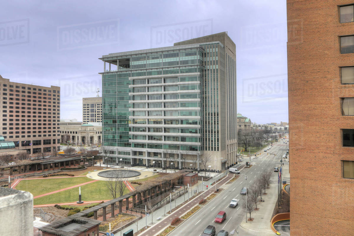 An aerial view in Indianapolis, Indiana - Royalty-free Stock Photo ...