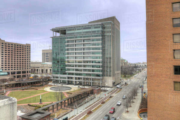 An aerial view in Indianapolis, Indiana - Royalty-free Stock Photo ...