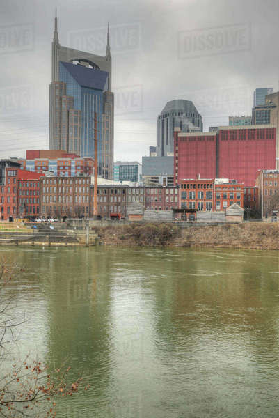 A Vertical view of the Nashville, Tennessee skyline - Royalty-free ...