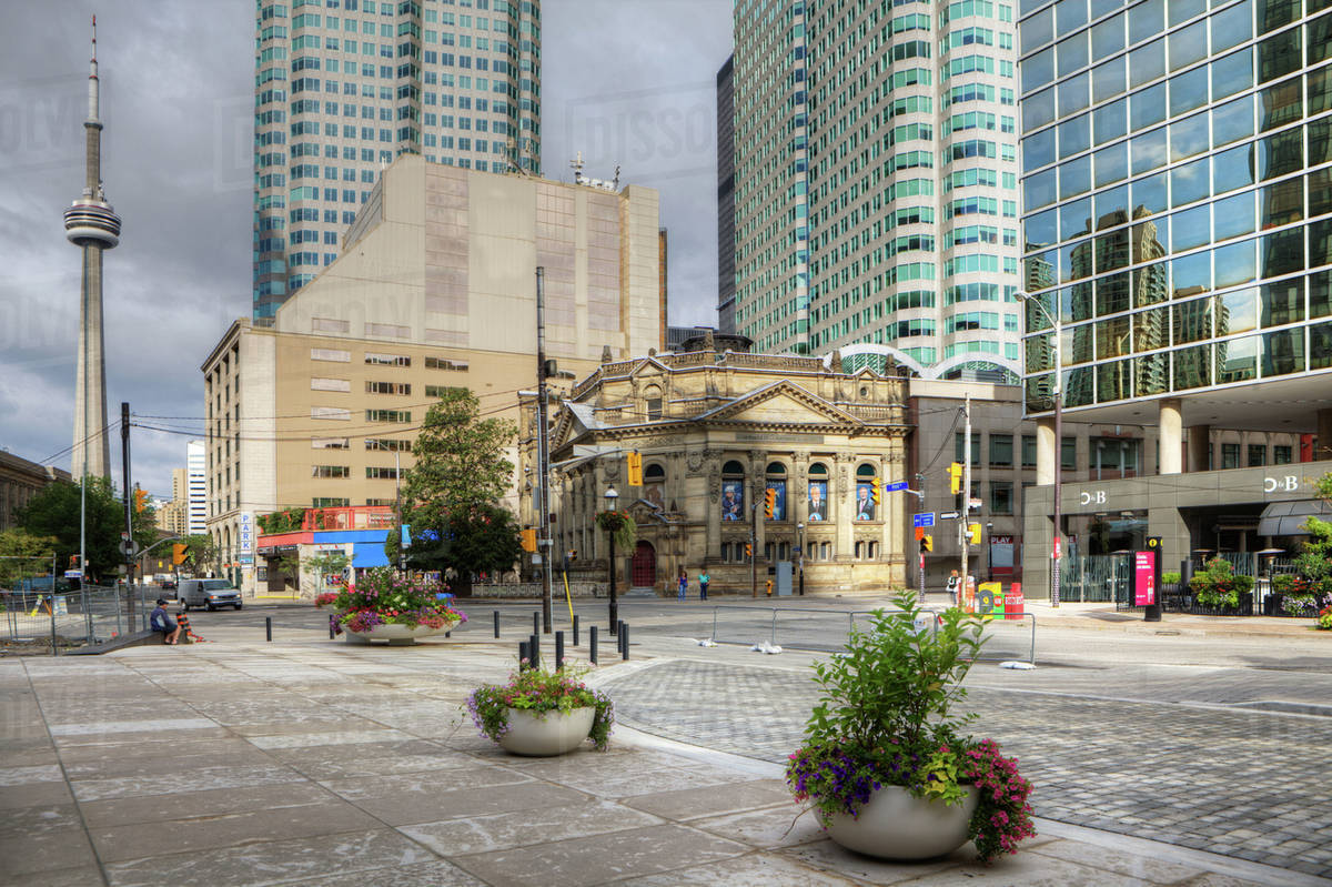 Toronto scene with CN tower in background - Stock Photo - Dissolve