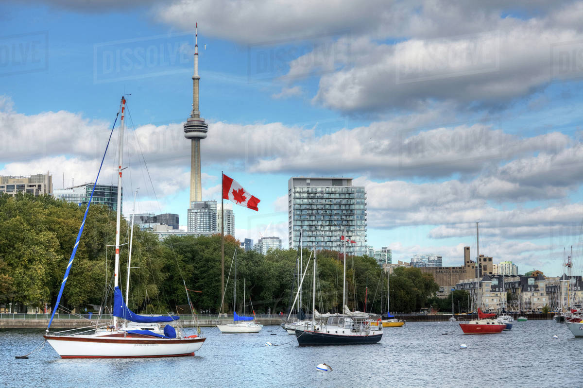 Boats and the Toronto Skyline - Royalty-free Stock Photo | Dissolve
