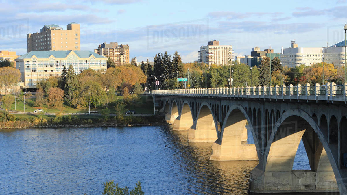 A Scene of Saskatoon, Canada downtown by river - Royalty-free Stock ... A Scene of Saskatoon, Canada downtown by river - Royalty-free Stock ...