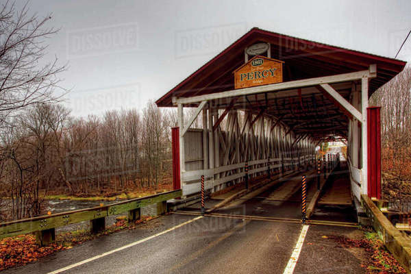 The Beautiful Percy Covered Bridge in Quebec - Royalty-free Stock Photo ...