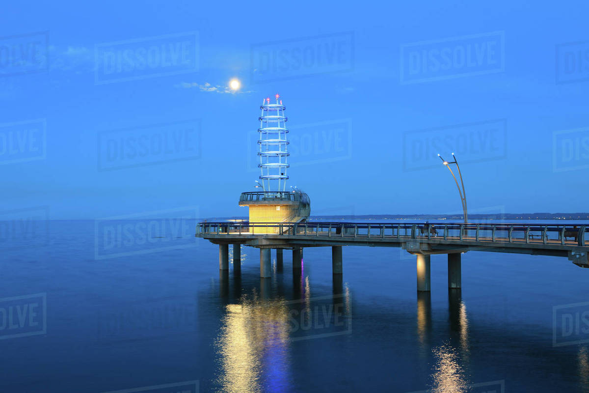 The Brant St. Pier Burlington, Canada at night - Royalty-free Stock ...