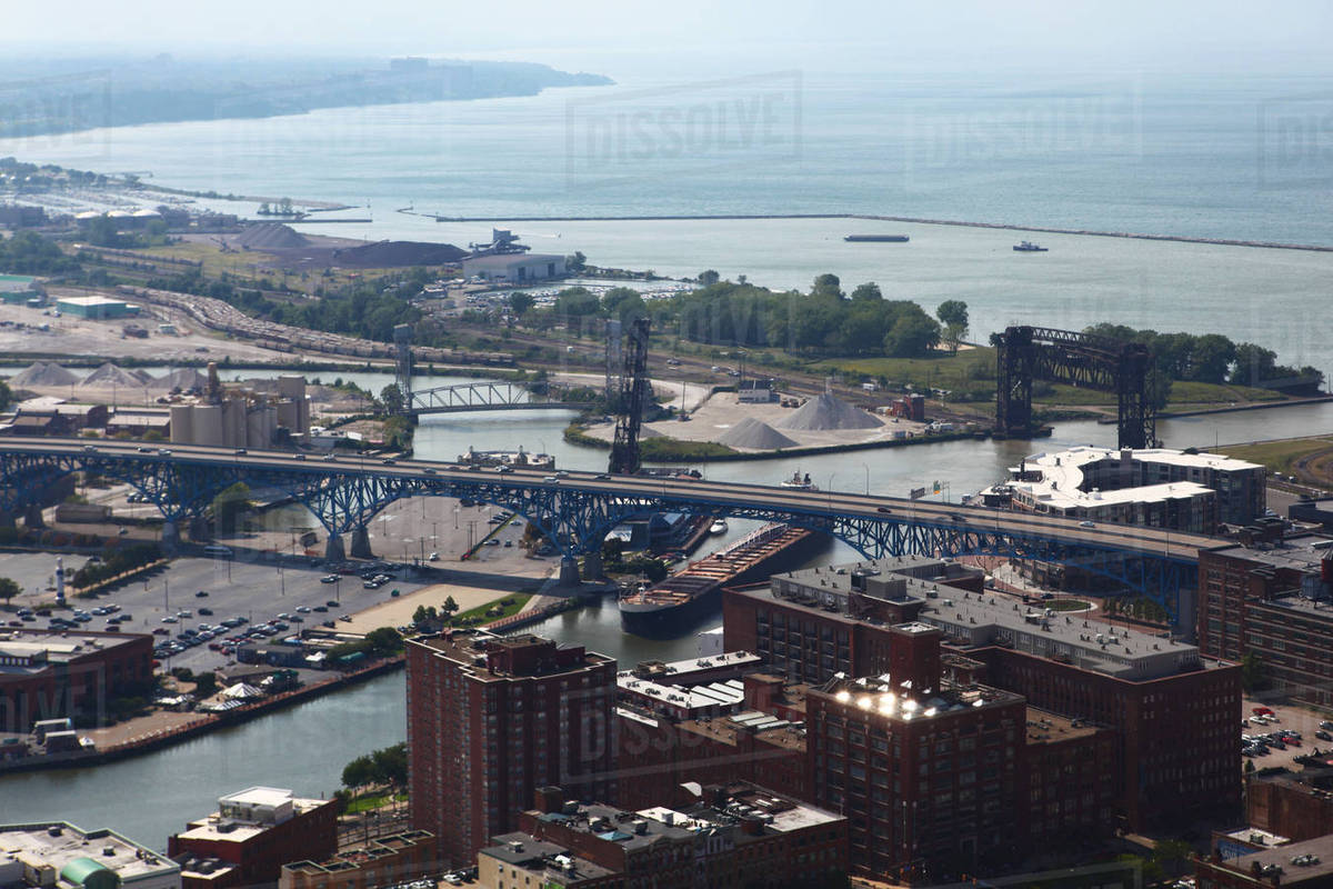 Aerial view of Cleveland, Ohio - Royalty-free Stock Photo | Dissolve