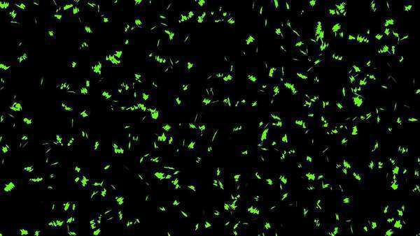 Animated crumbling, dissolving, breaking apart wall of green screen ...